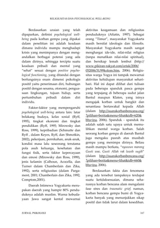 Religiusitas dan psychological well‐being | PDF