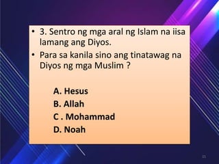 Relihiyong islam | PPTX