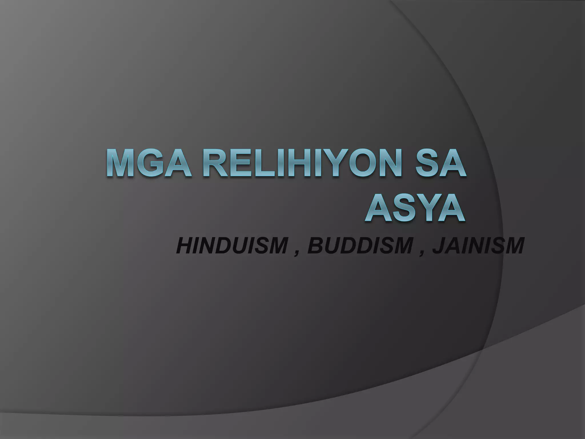 Relihiyon sa asya | PPTX