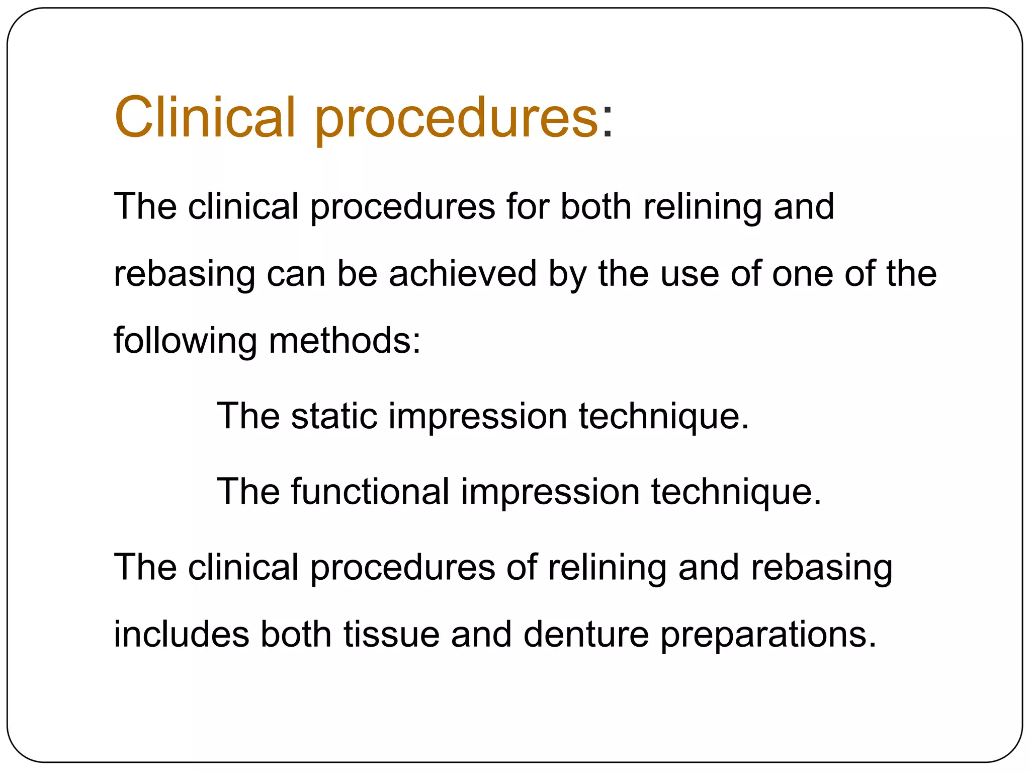 Relining and rebasing | PPTX