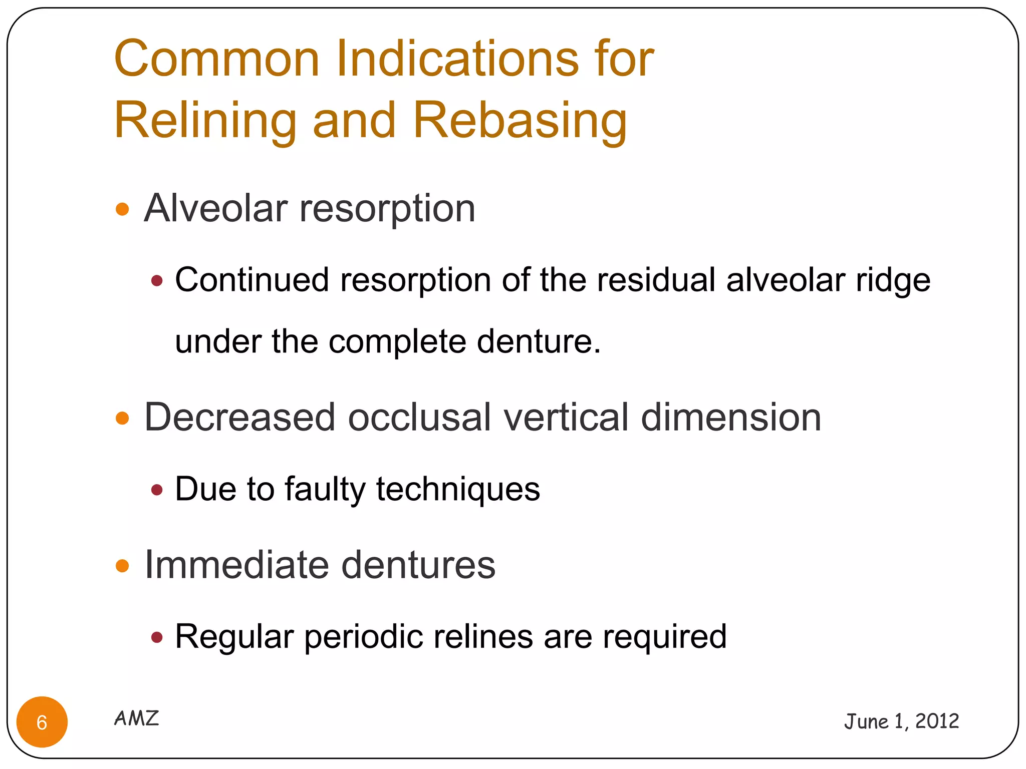 Relining and rebasing | PPTX