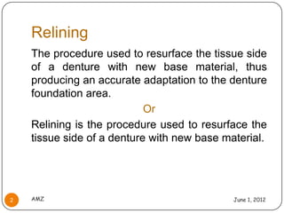 Relining and rebasing | PPTX