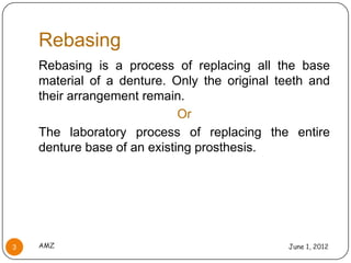 Relining and rebasing | PPTX