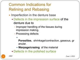 Relining and rebasing | PPTX