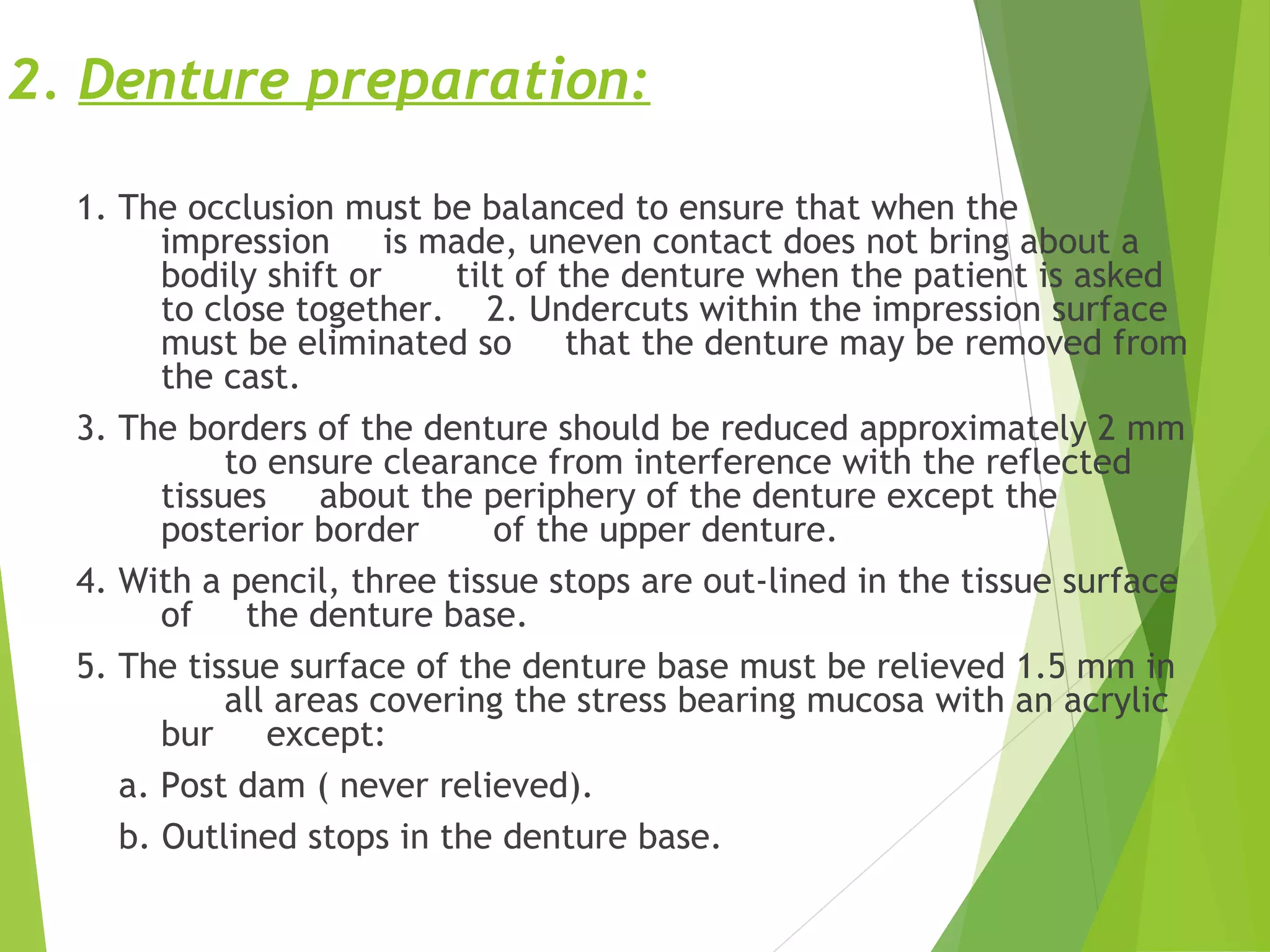 Relining and rebasing of complete dentures | PPT
