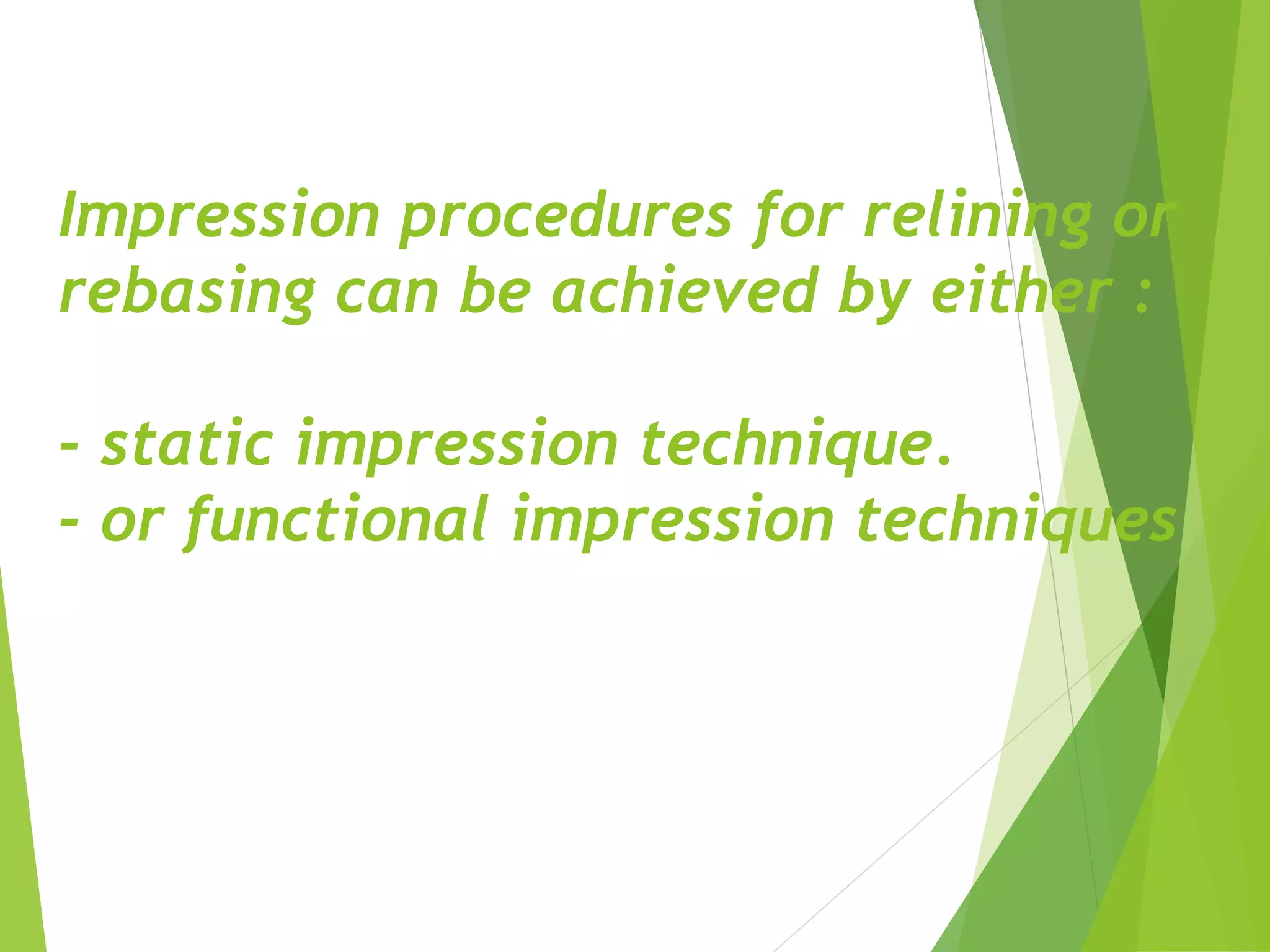 Relining and rebasing of complete dentures | PPT