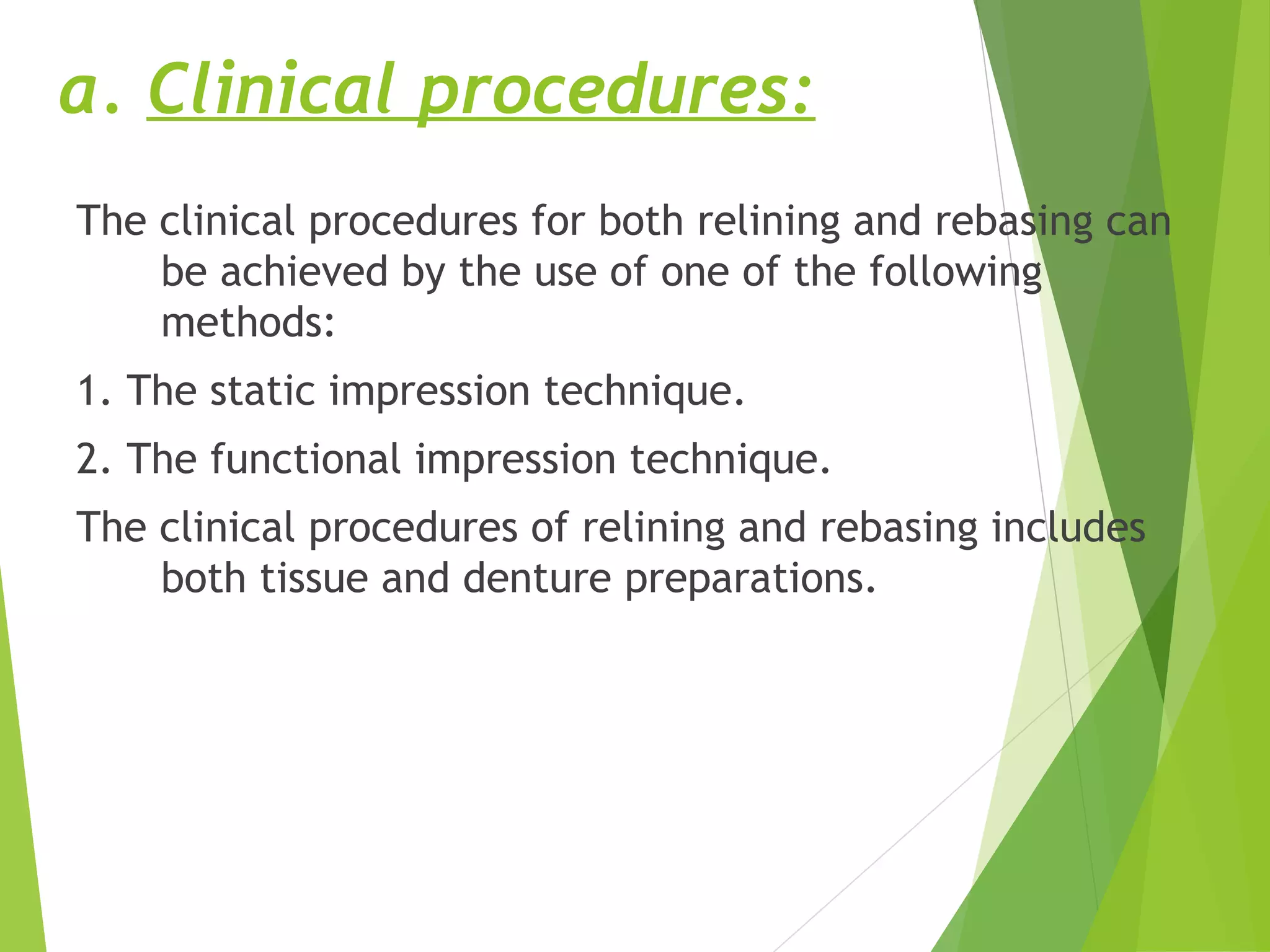 Relining and rebasing of complete dentures | PPT
