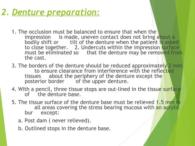Relining and rebasing of complete dentures | PPT