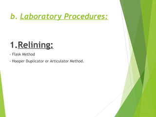 Relining and rebasing of complete dentures | PPT
