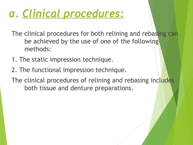 Relining and rebasing of complete dentures | PPT
