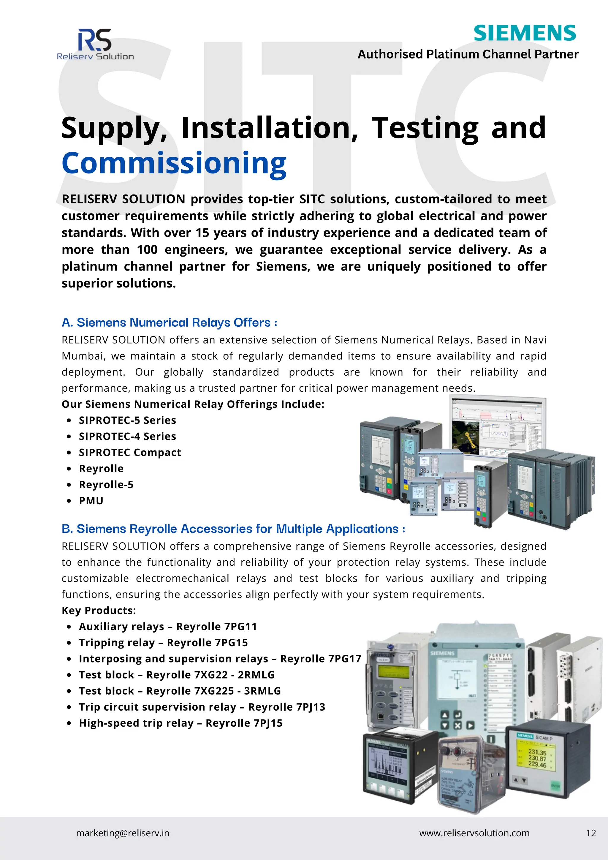 Reliserv Solution 2025 Company Profile Brochure | PDF