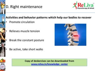 ReLiva posture and ergonomics corporate presentation | PDF