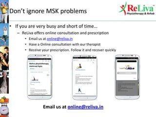 ReLiva posture and ergonomics corporate presentation | PDF