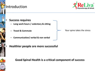 ReLiva posture and ergonomics corporate presentation | PDF