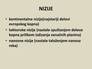Reljef Evrope Tanja Notaroš Gagić | PPTX