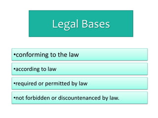 Professional Education Related Laws Definition of Terms | PPT