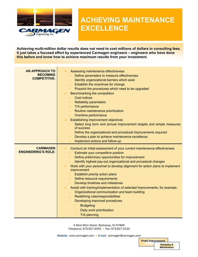 ACHIEVING MAINTENANCE EXCELLENCE | PDF