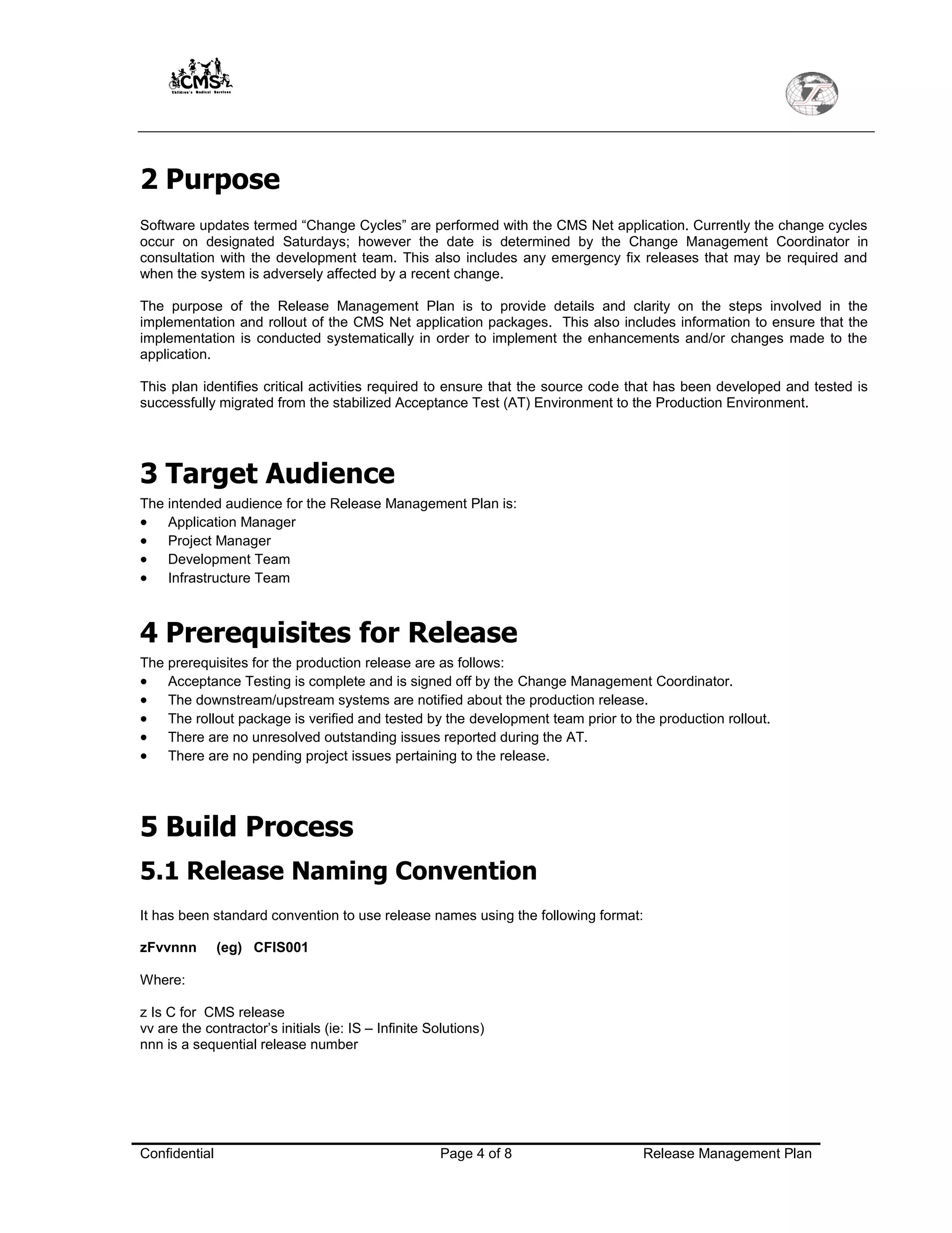 Release Management Plan | PDF