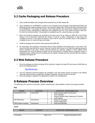 Release Management Plan | PDF