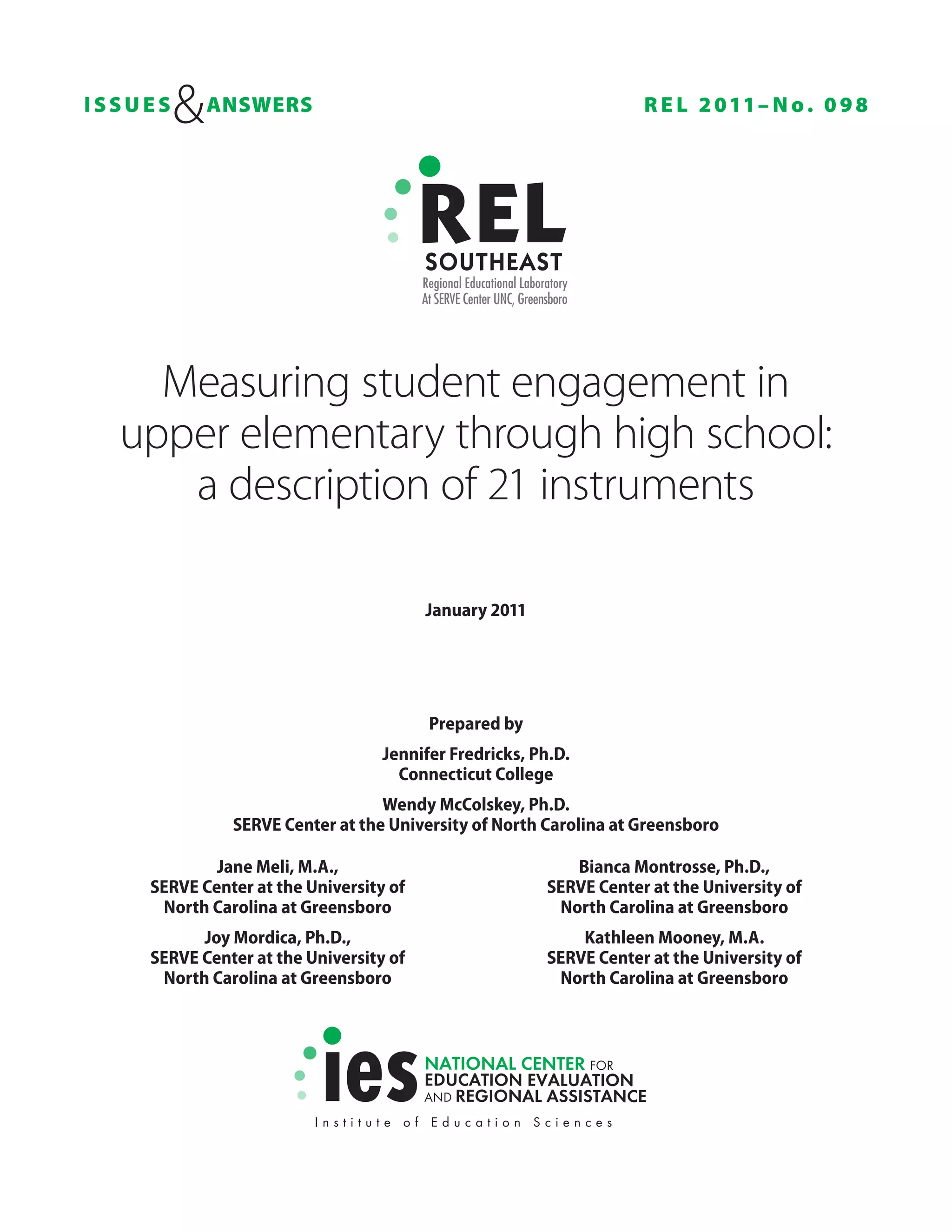 Rel measuring student-engagement (2011) | PDF