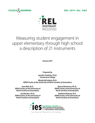 Rel measuring student-engagement (2011) | PDF