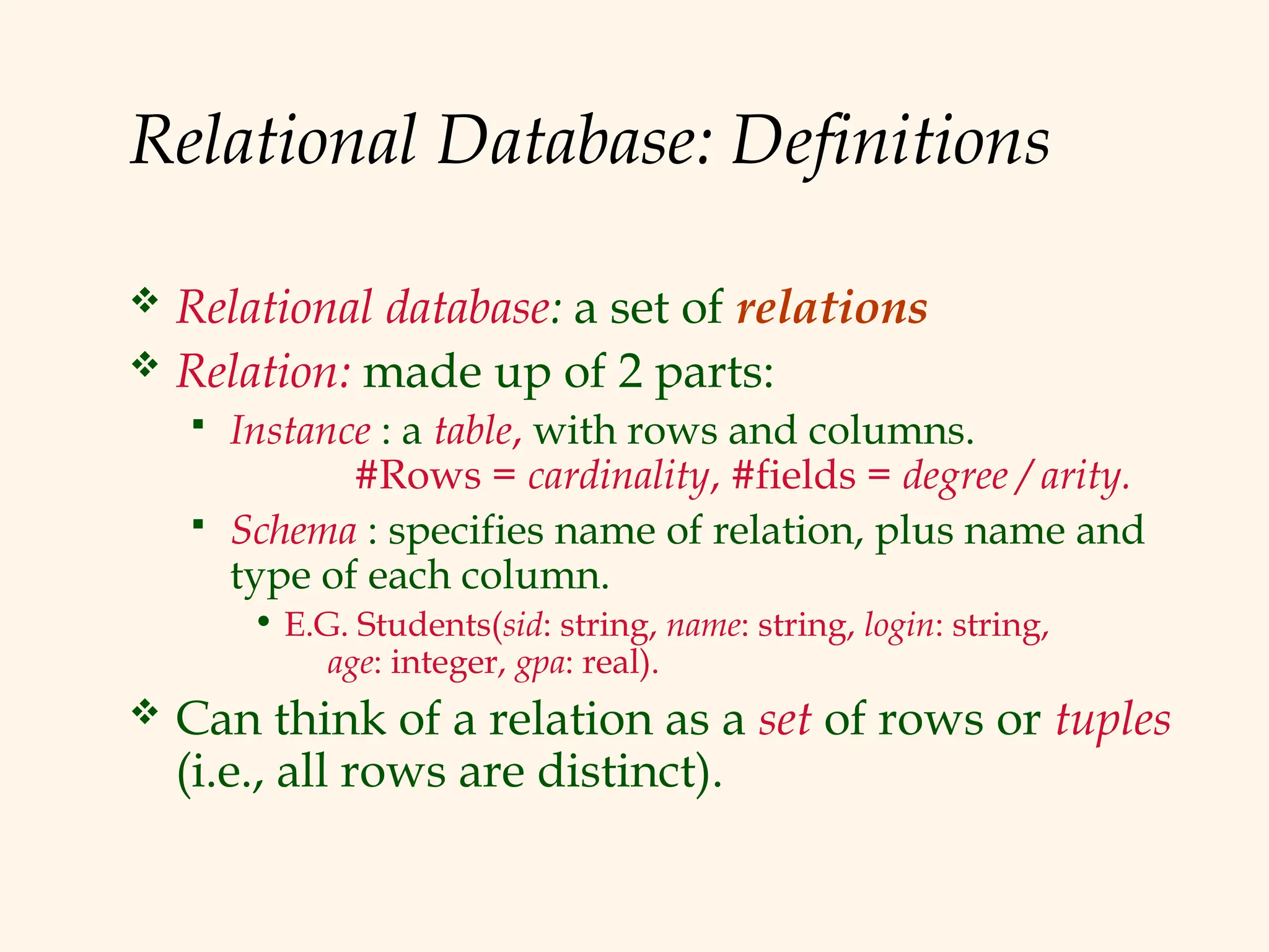 relational model design to view all level | PPT
