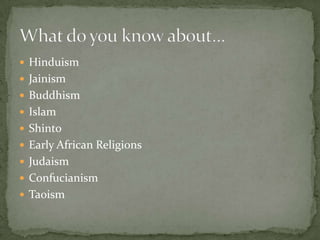 World Religion | PPTX