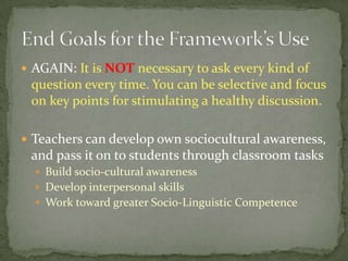 [RELO] Sociocultural Awareness: Developing the Fifth Skill | PPTX