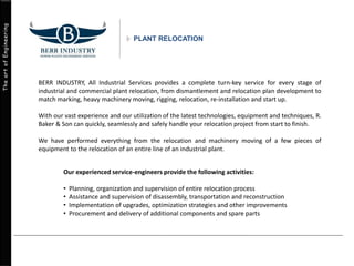 BERR Industry Relocation Management Engineering Services | PPSX