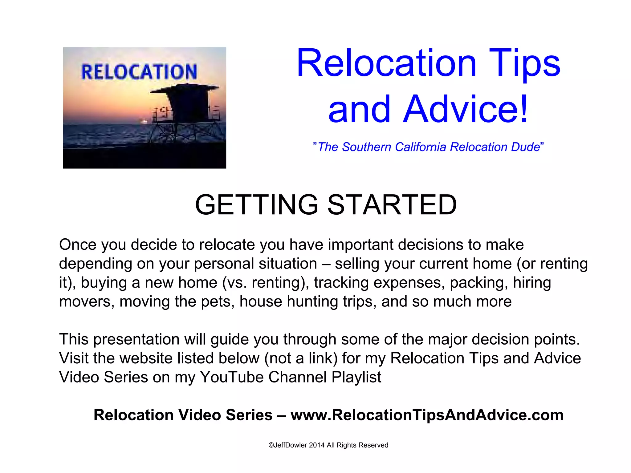 Relocation Tips and Advice | PPT