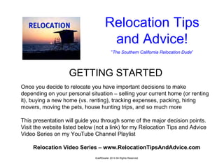 Relocation Tips and Advice | PPT
