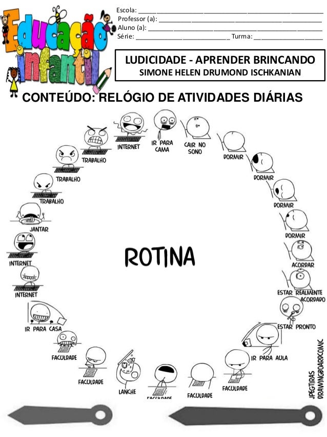 Relogio da rotina diaria