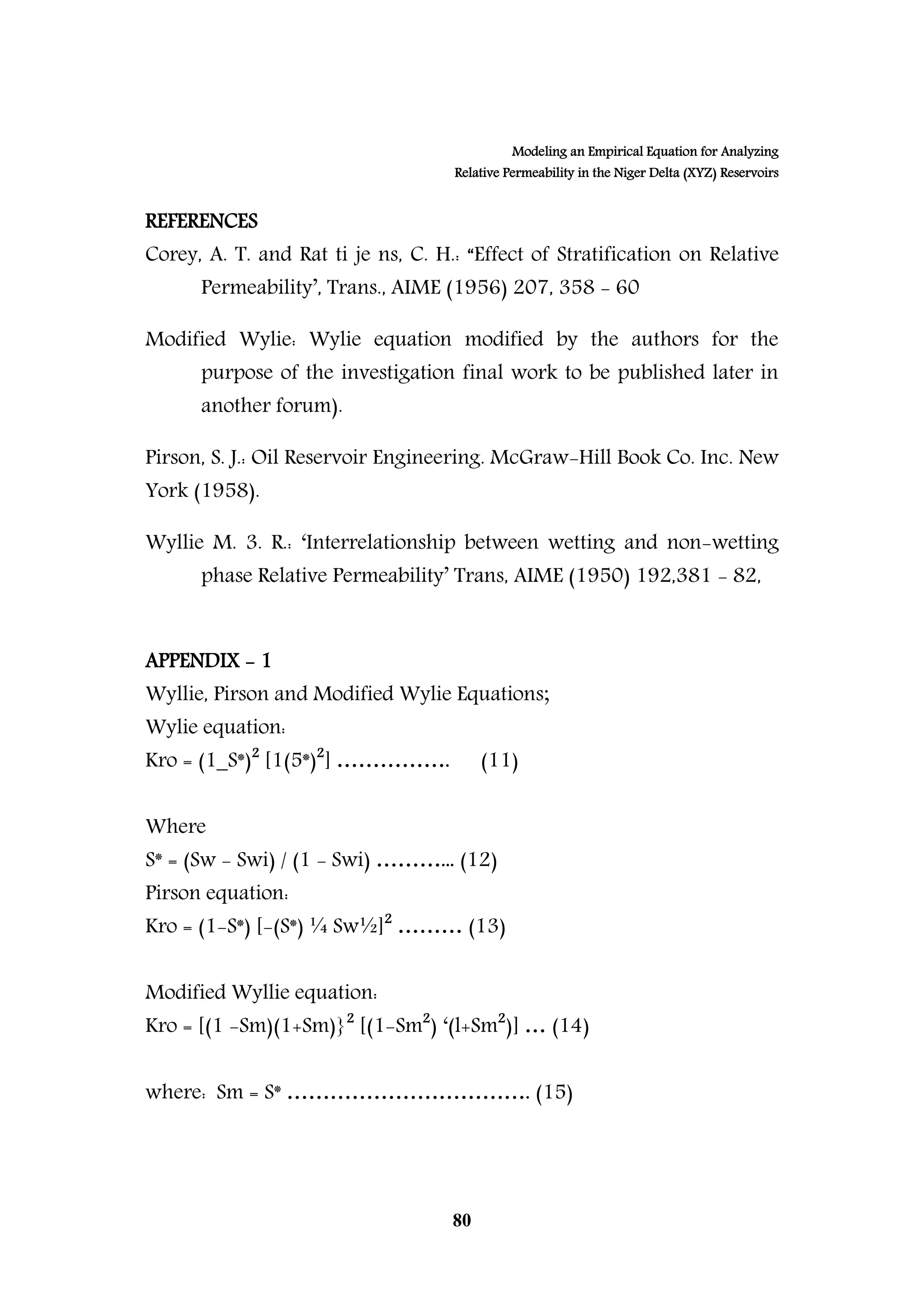 MODELLING AN EMPIRICAL EQUATION FOR ANALYSING RELATIVE PERMEABILITY IN ...