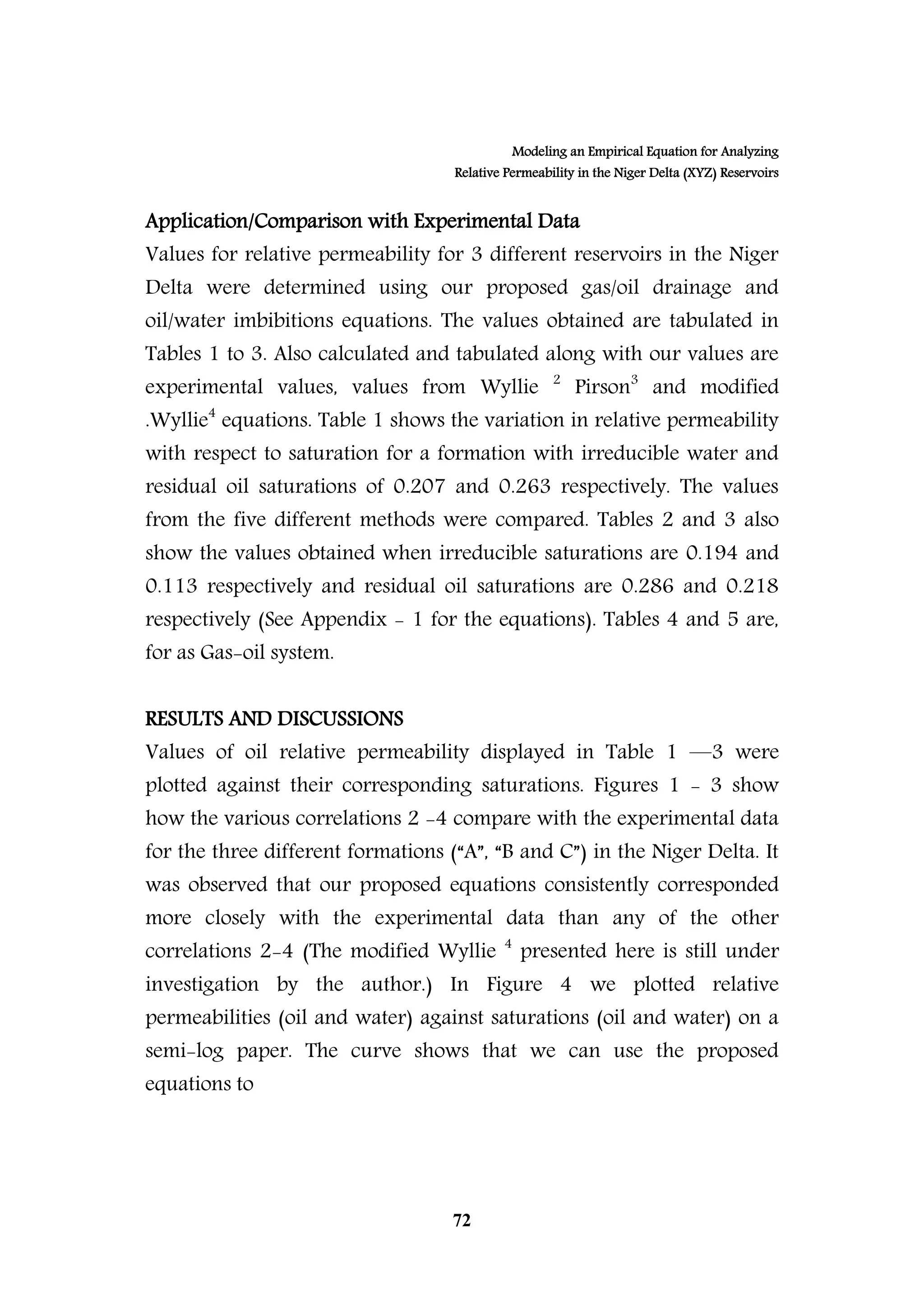 MODELLING AN EMPIRICAL EQUATION FOR ANALYSING RELATIVE PERMEABILITY IN THE NIGER DELTA (XYZ ...