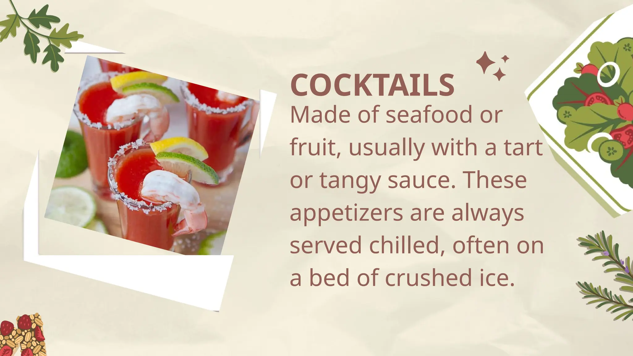 DIFFERENT KINDS OF RELISHES AND COCKTAILS APPETIZERS.pptx