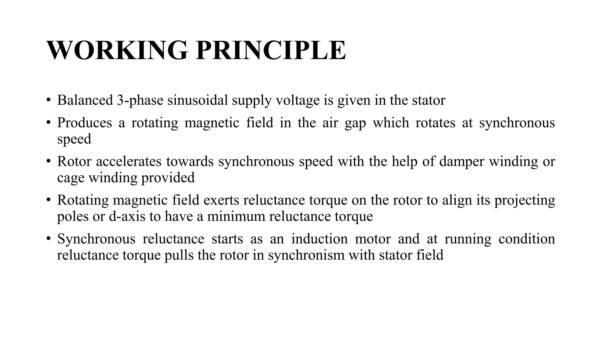 Reluctance Motor - Principle Of Operation | PDF