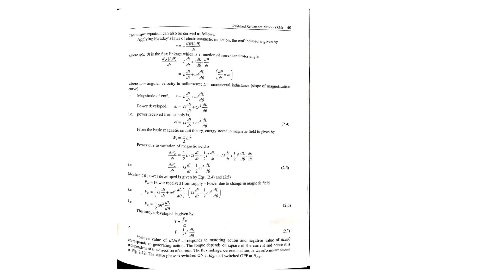 Reluctance Motor Principle Of Operation Pdf