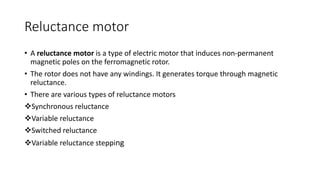 Reluctance Motor - Principle Of Operation | PDF