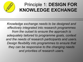 Knowledge Exchange for Sustainability: 7 Principles | PPT