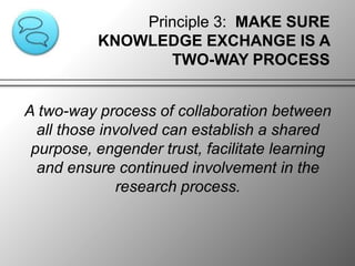 Knowledge Exchange for Sustainability: 7 Principles | PPT