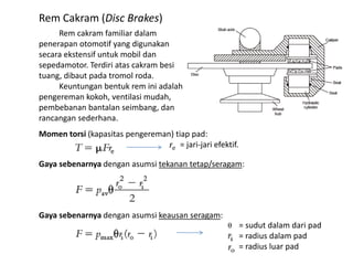 Elemen Mesin II - Rem | PPTX