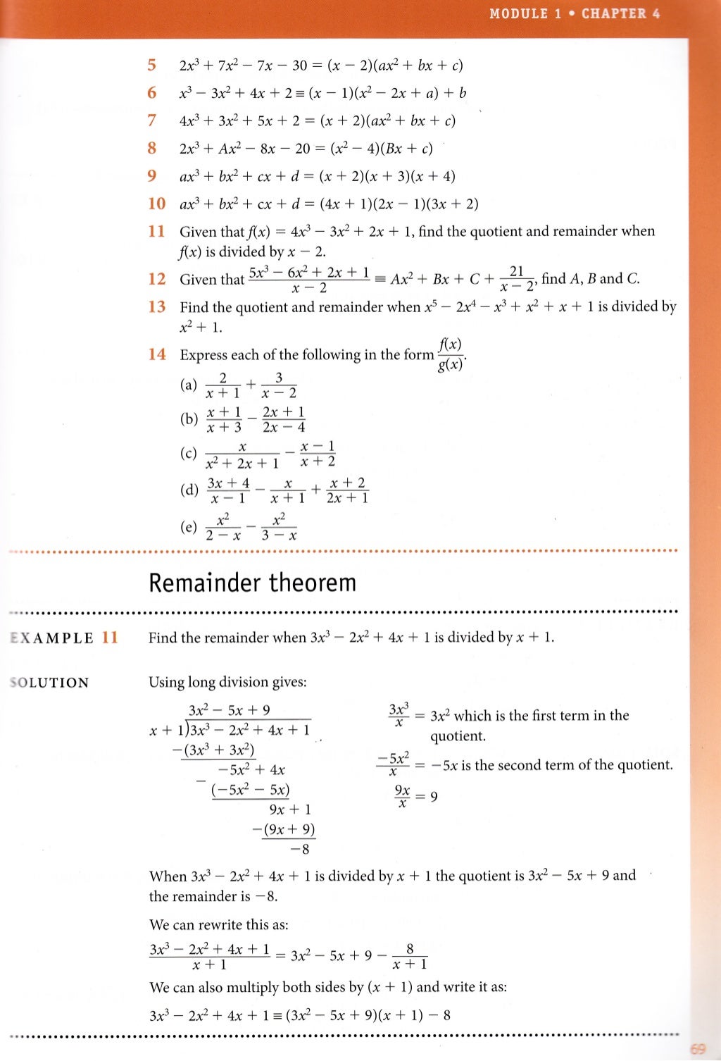 Remainder Theorem And Factor Theorem Worksheet Remainder Theorem And Factor Theorem Worksheet