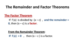 Factor Theorem