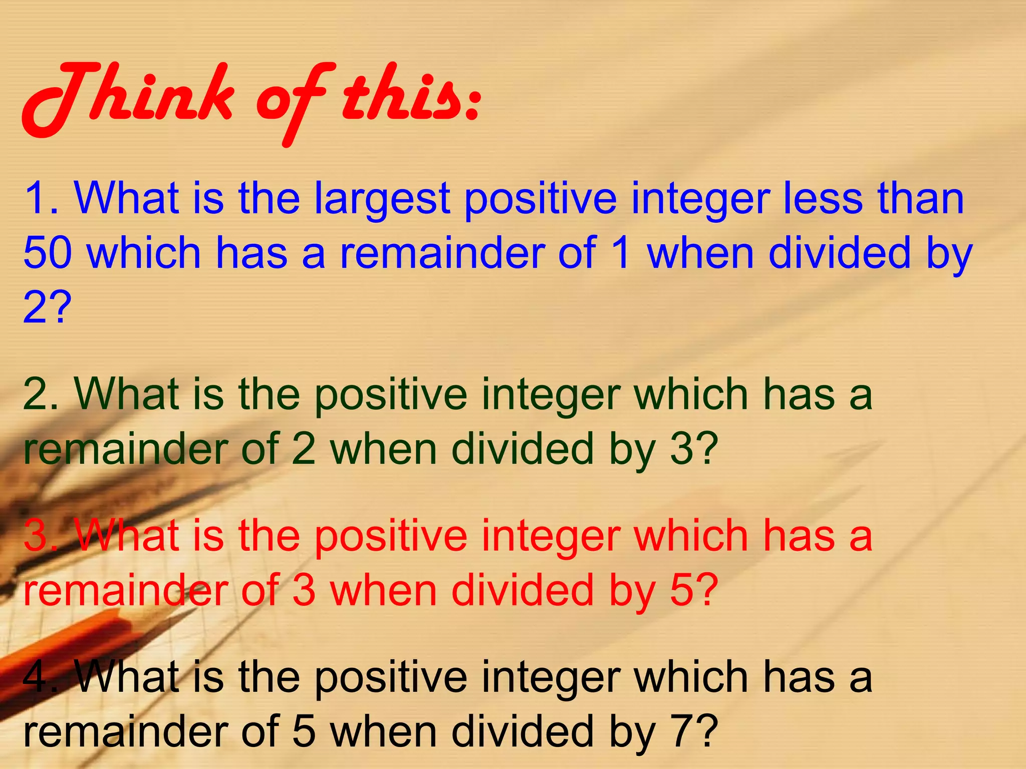 Remainder theorem | PPT