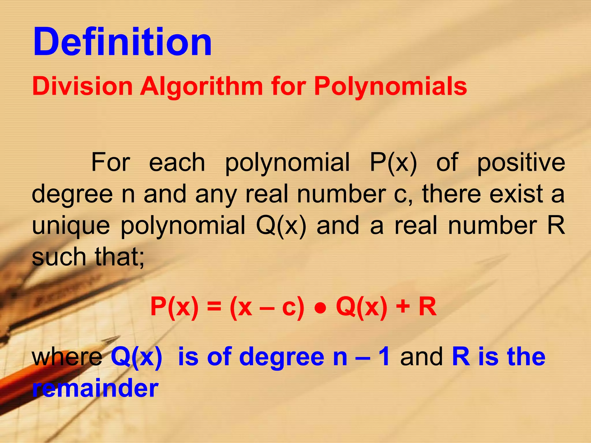 Remainder theorem | PPT