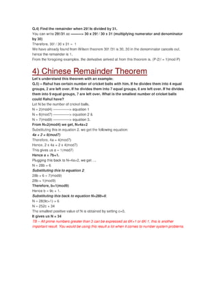 Remainder theorem | PDF
