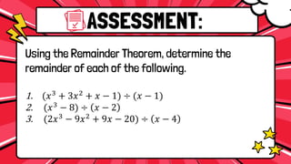 MATHEMATICS 10-qUARTER 1 REMAINDER THEOREM.pptx