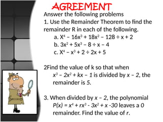 REMAINDER THEOREM BY ERIC MARTIN DE GUZMAN | PPT | Free Download
