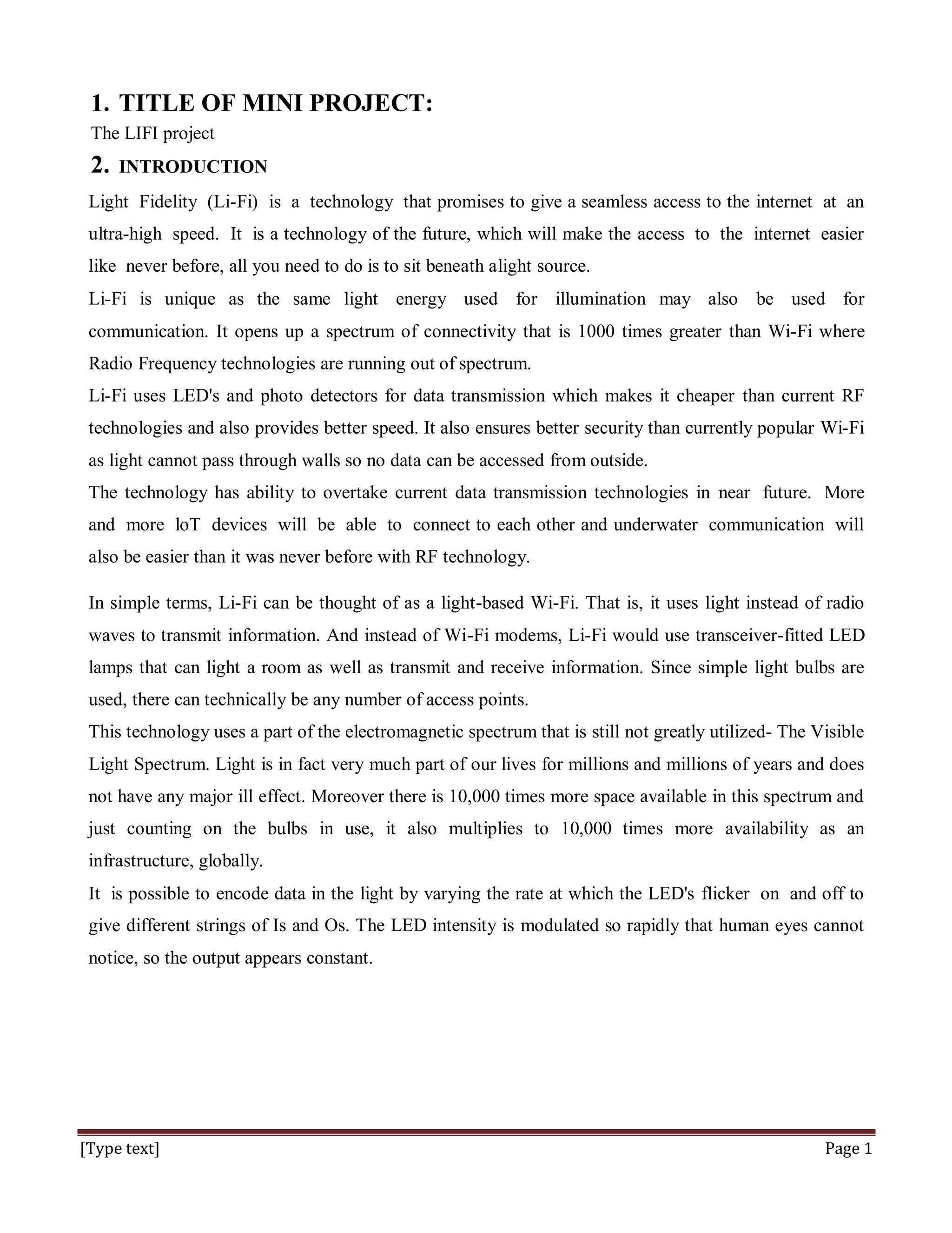 Li Fi Technology | PDF