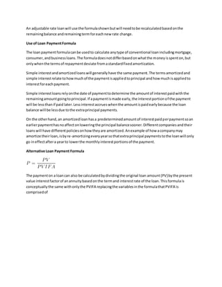 Remaining balance on loan | PDF